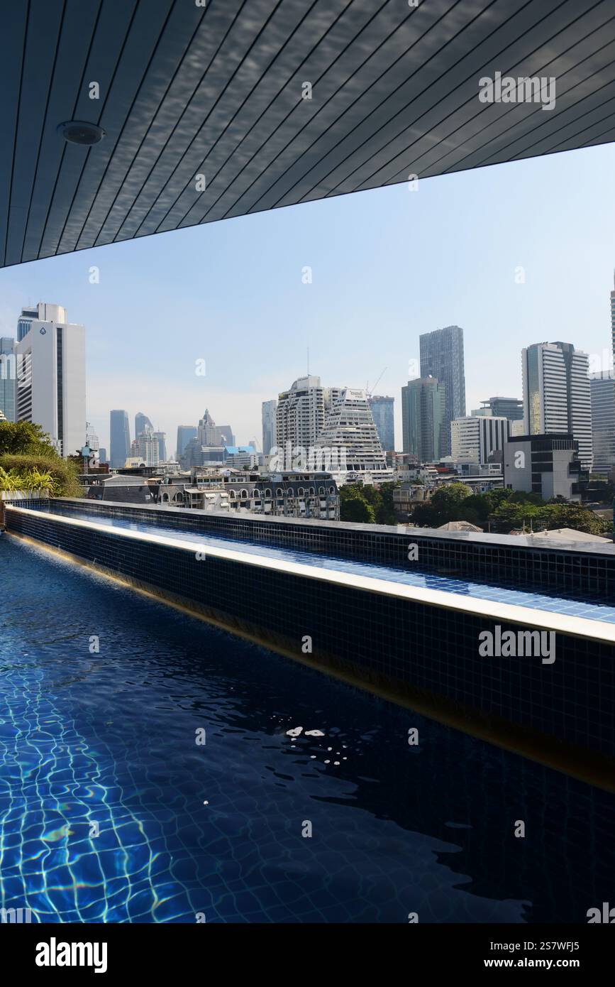 The rooftop swimming pool at the Pullman hotel on Si Lom Road in ...