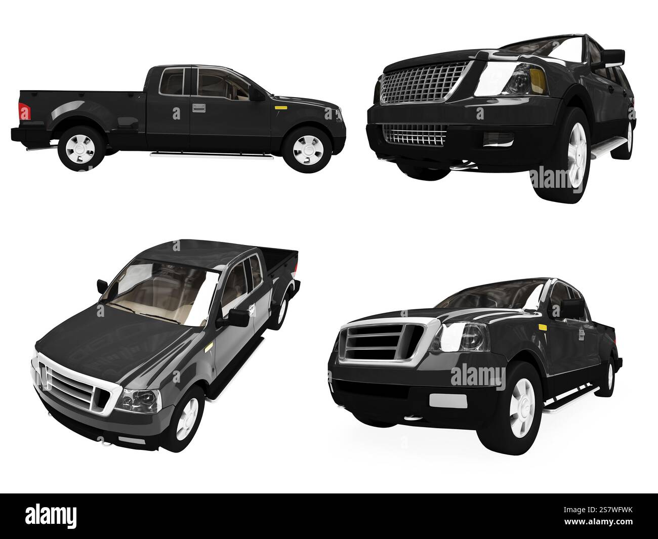 Isolated collection of black car Stock Photo - Alamy
