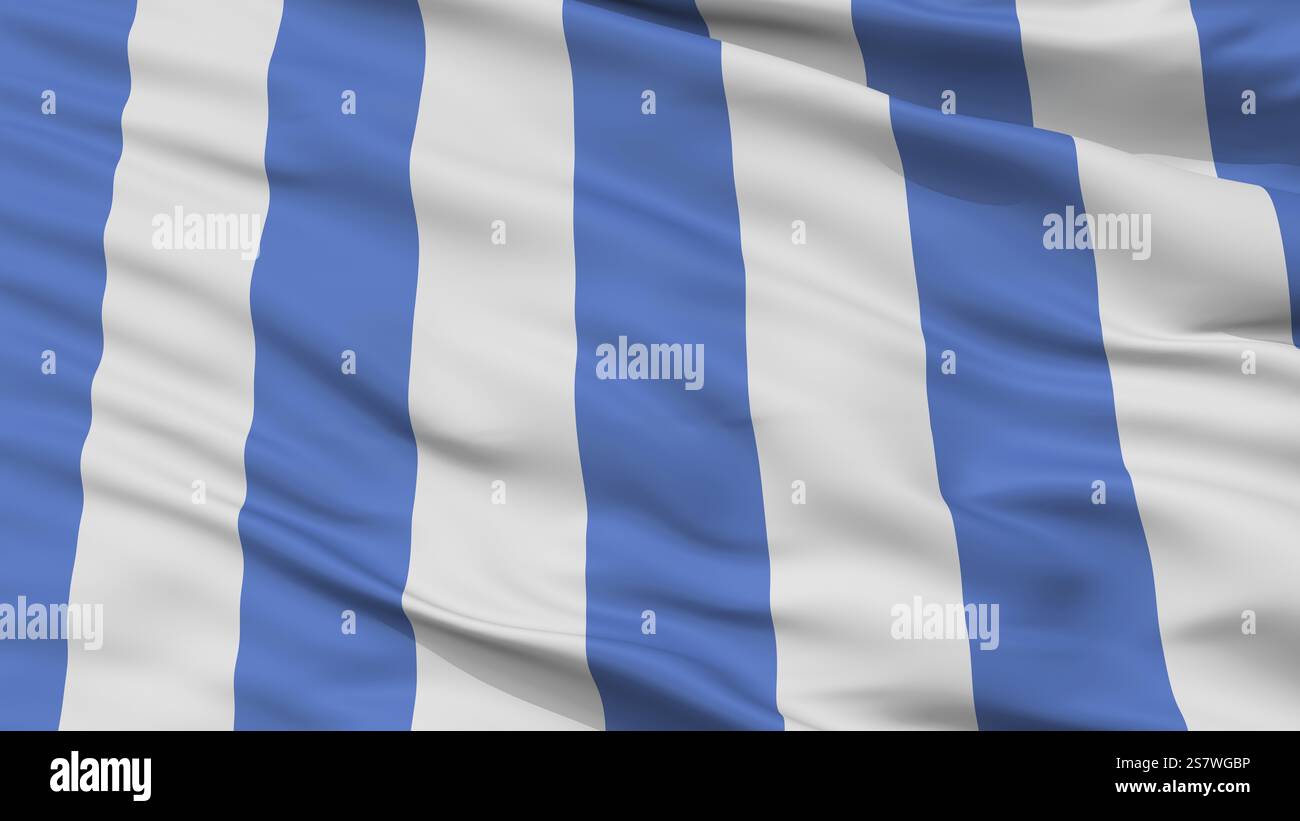 Mar Del Plata City Flag, Country Argentina, Closeup View, 3D Rendering ...