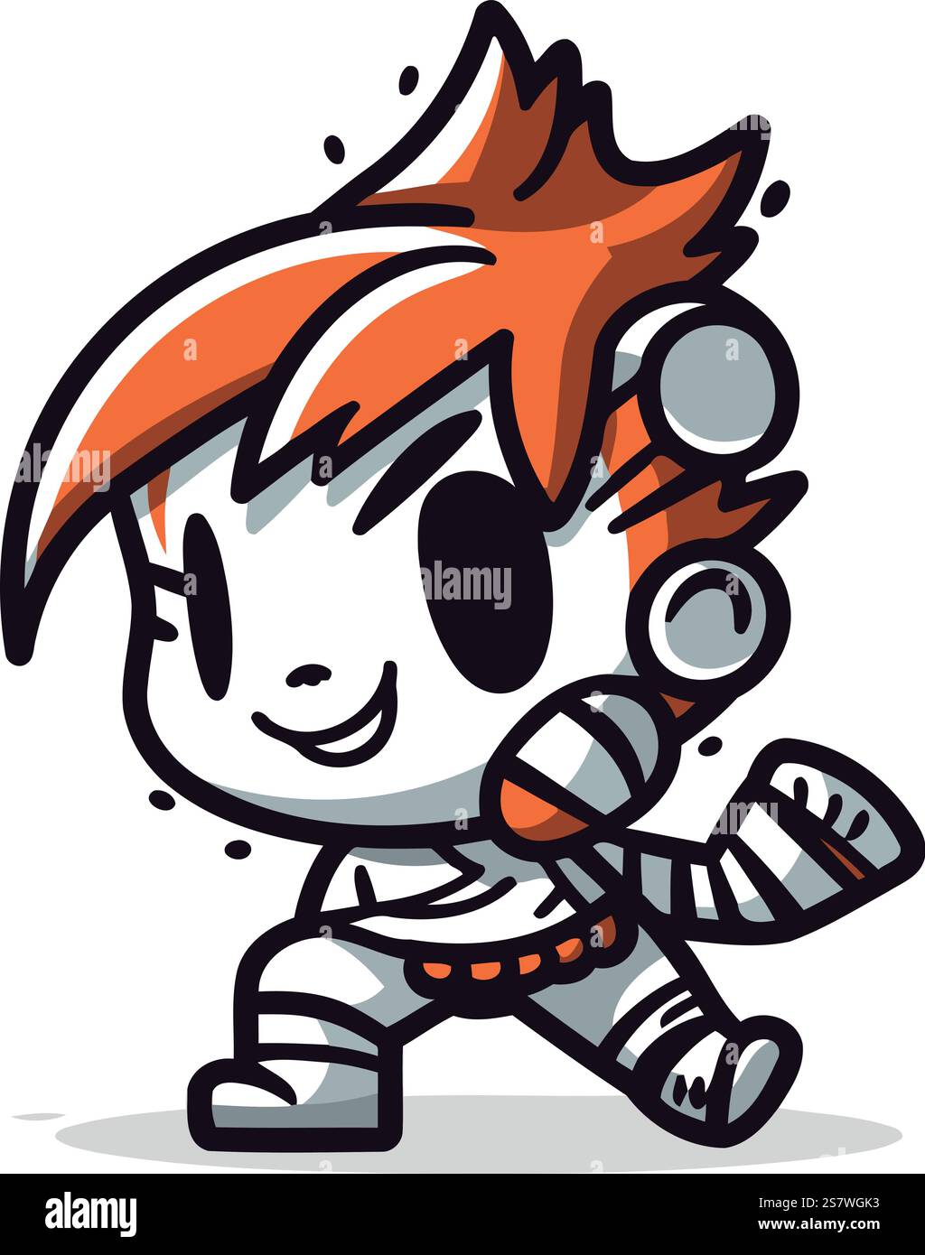 Cute Cartoon Robot Character Mascot Design Vector Illustration Stock ...
