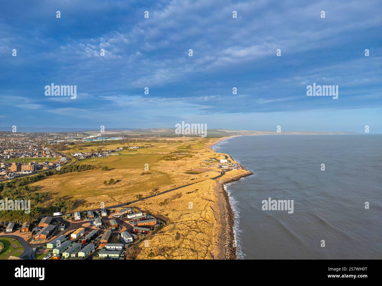 Montrose Angus Scotland view over the holiday park to the extensive ...