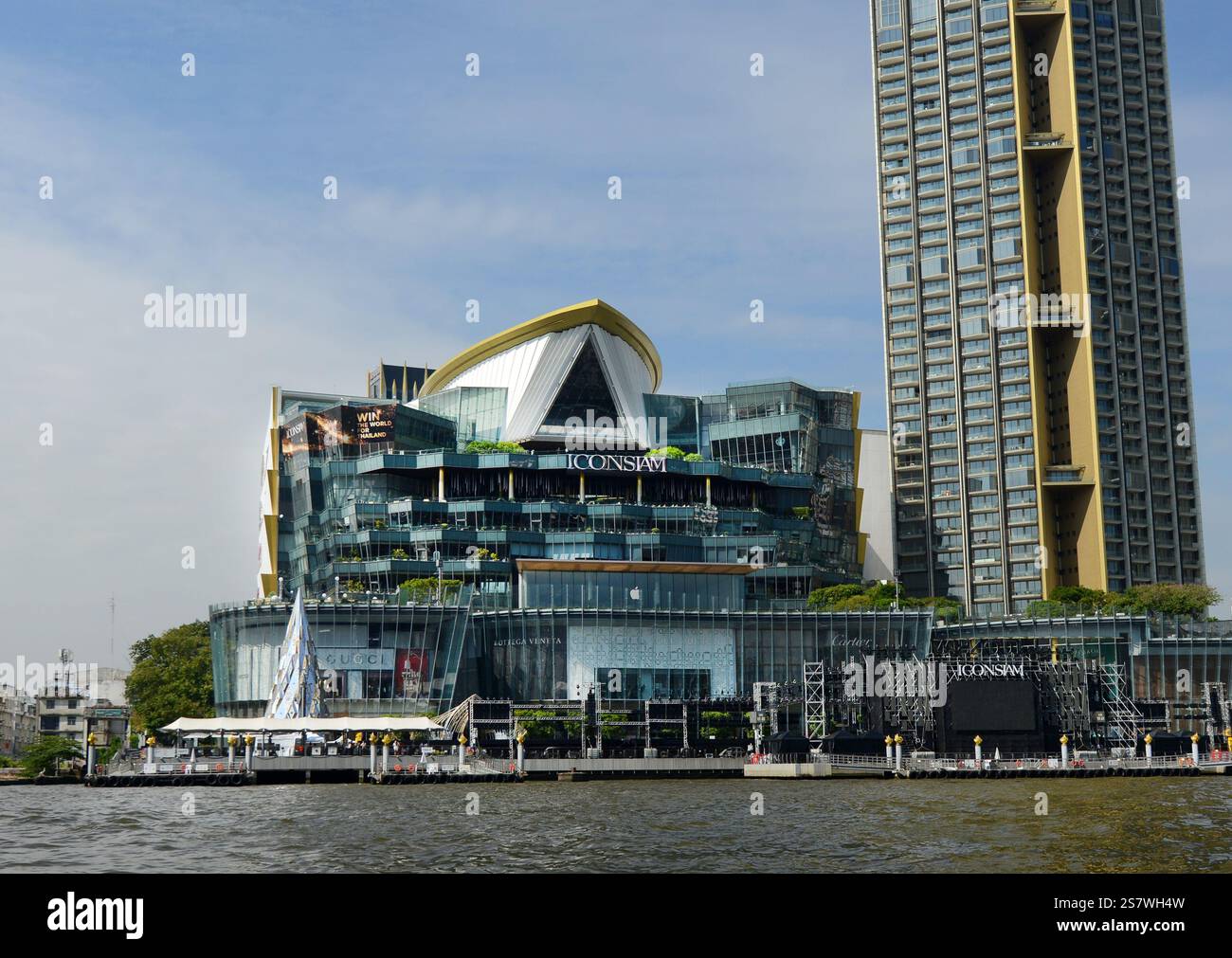 The beautiful ultra modern Iconsiam shopping mall on the bank of the ...
