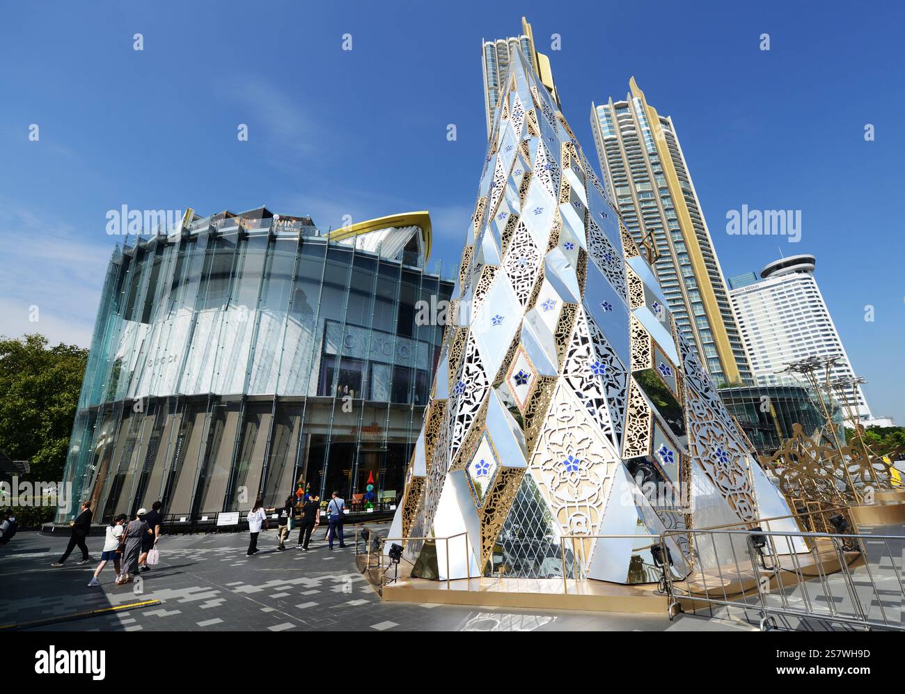 The beautiful ultra modern Iconsiam shopping mall on the bank of the ...