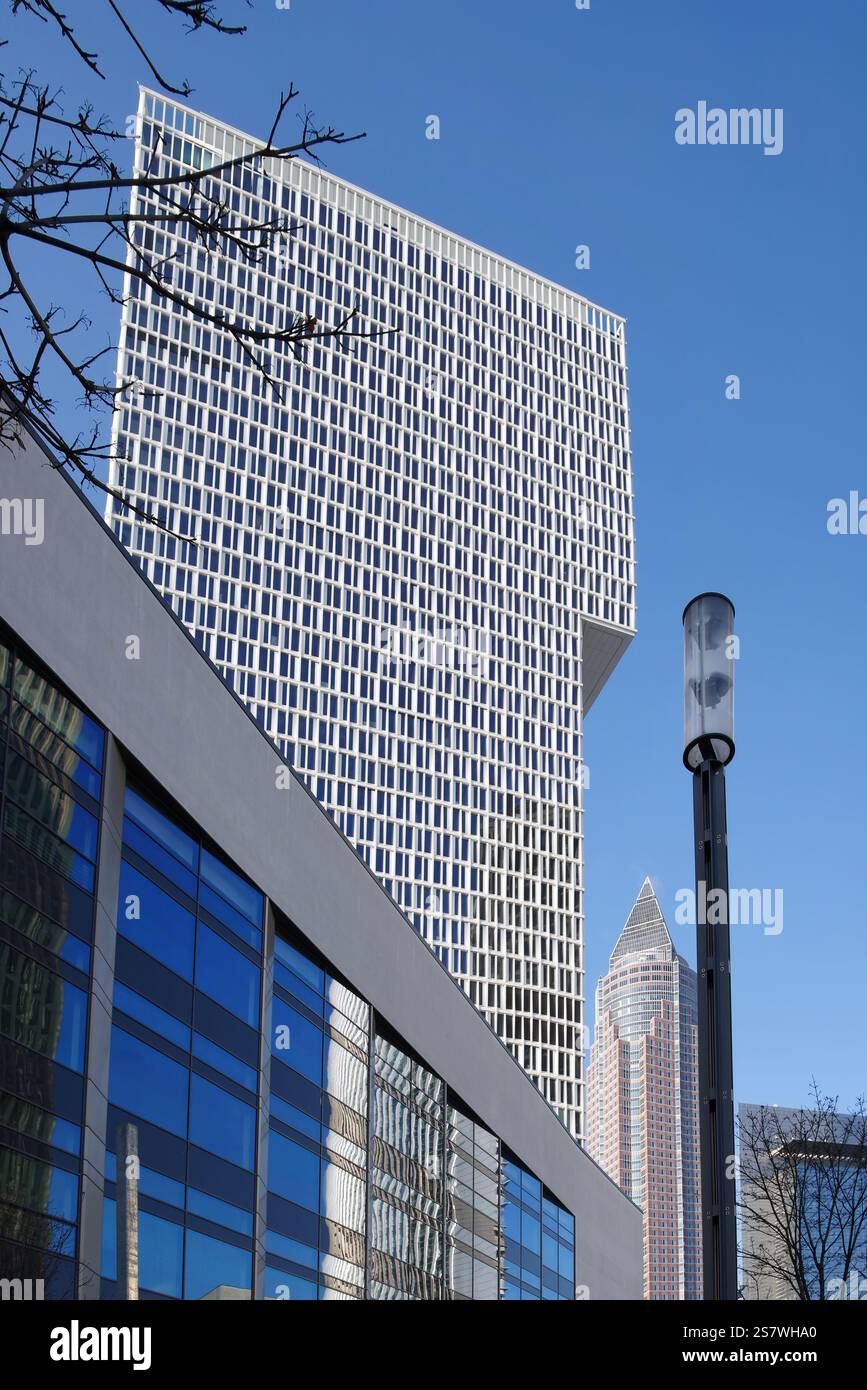Modern skyscrapers and urban architecture in Frankfurt am Main under a ...