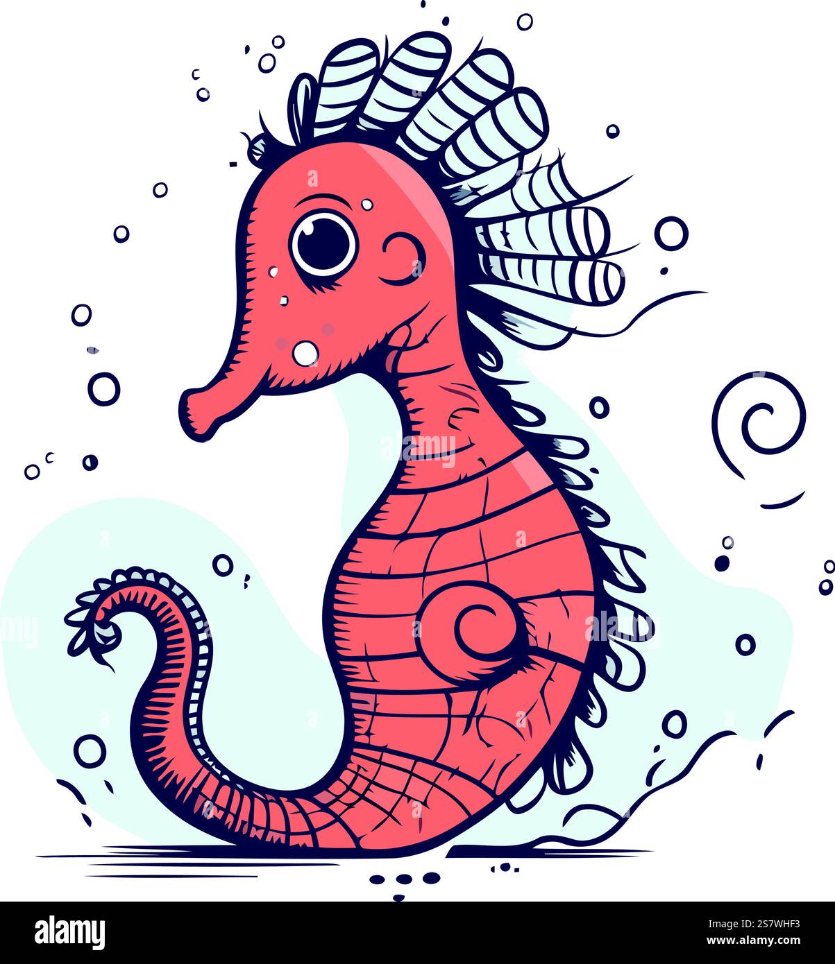 Seahorse. Sea horse. Sea animal. Vector illustration Stock Vector Image ...