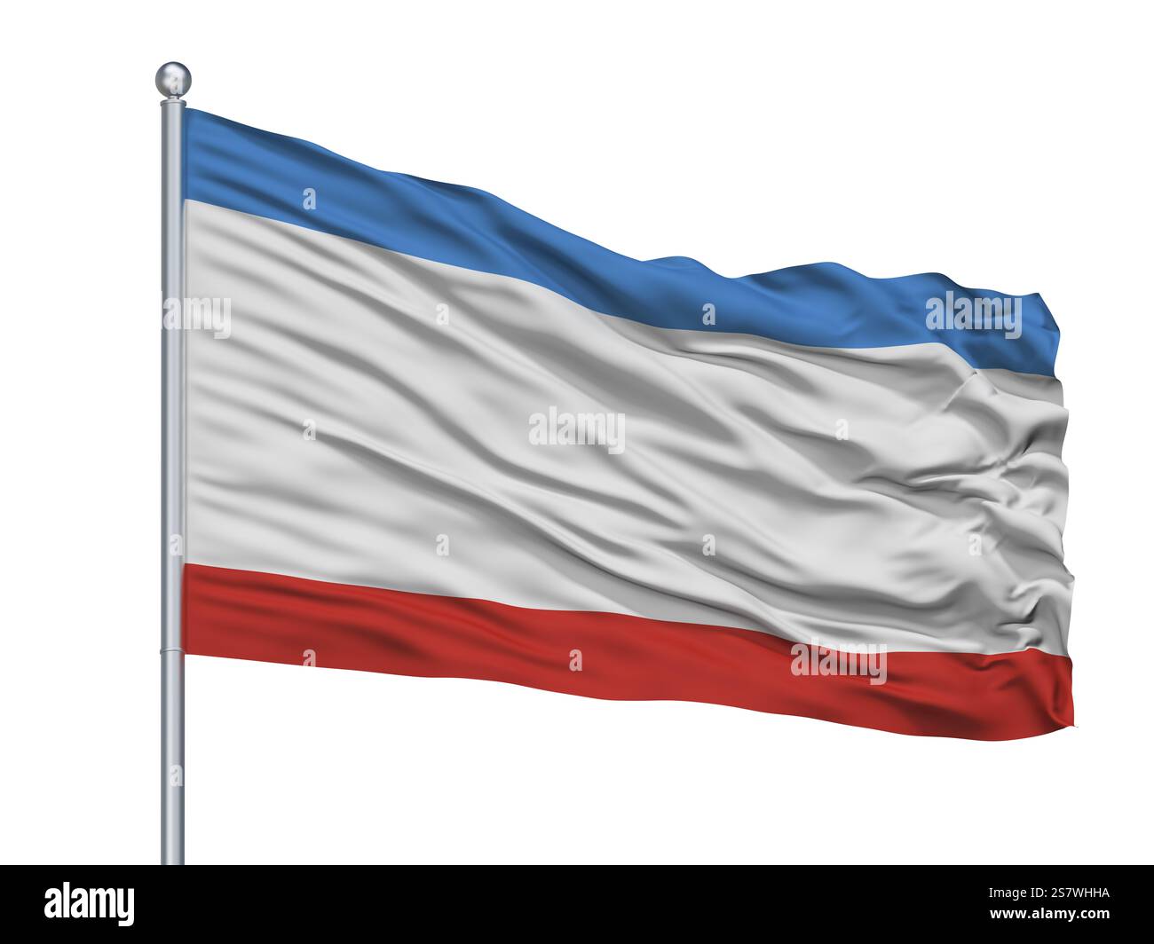 Durham City Flag On Flagpole, Country Uk, Isolated On White Background ...