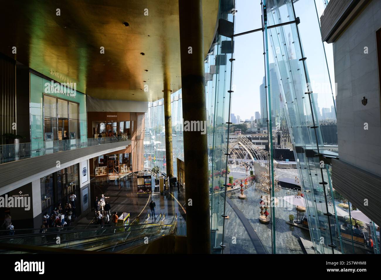 The beautiful interior of the Iconsiam shopping mall in Bangkok ...