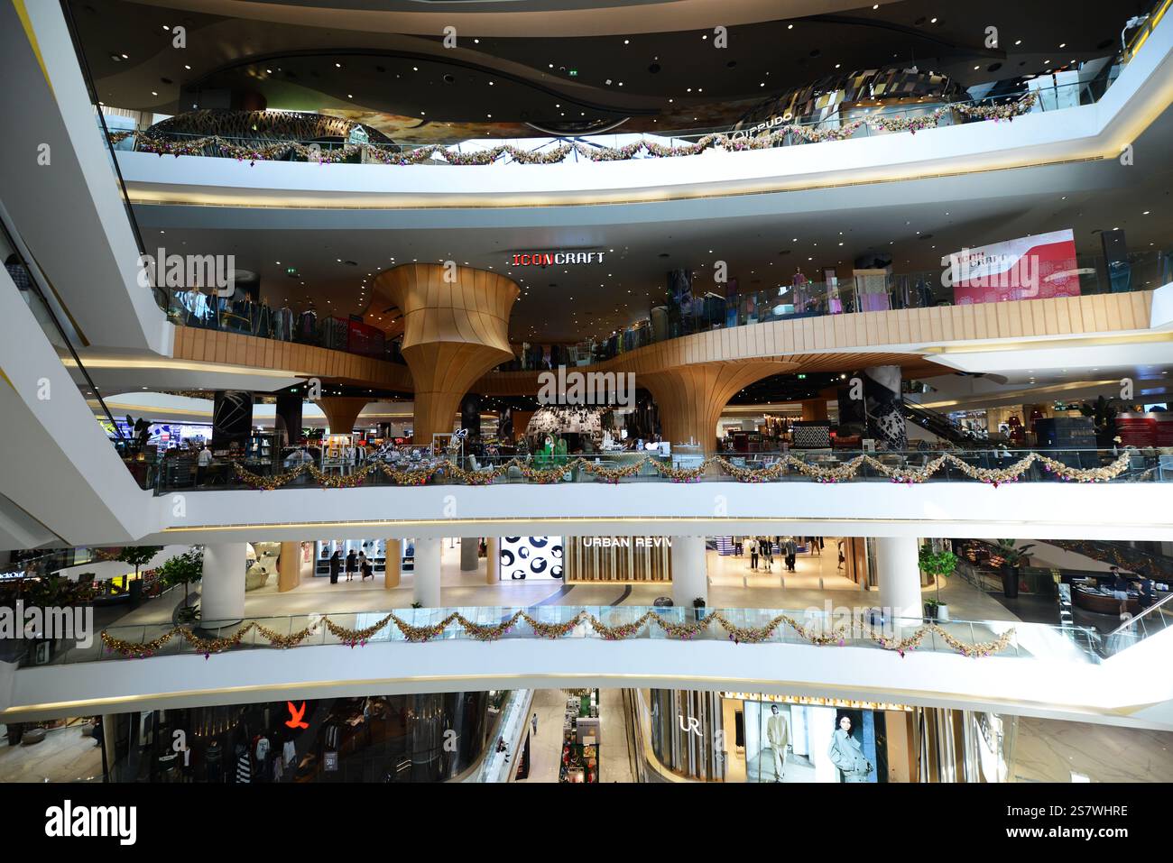 The beautiful interior of the Iconsiam shopping mall in Bangkok ...