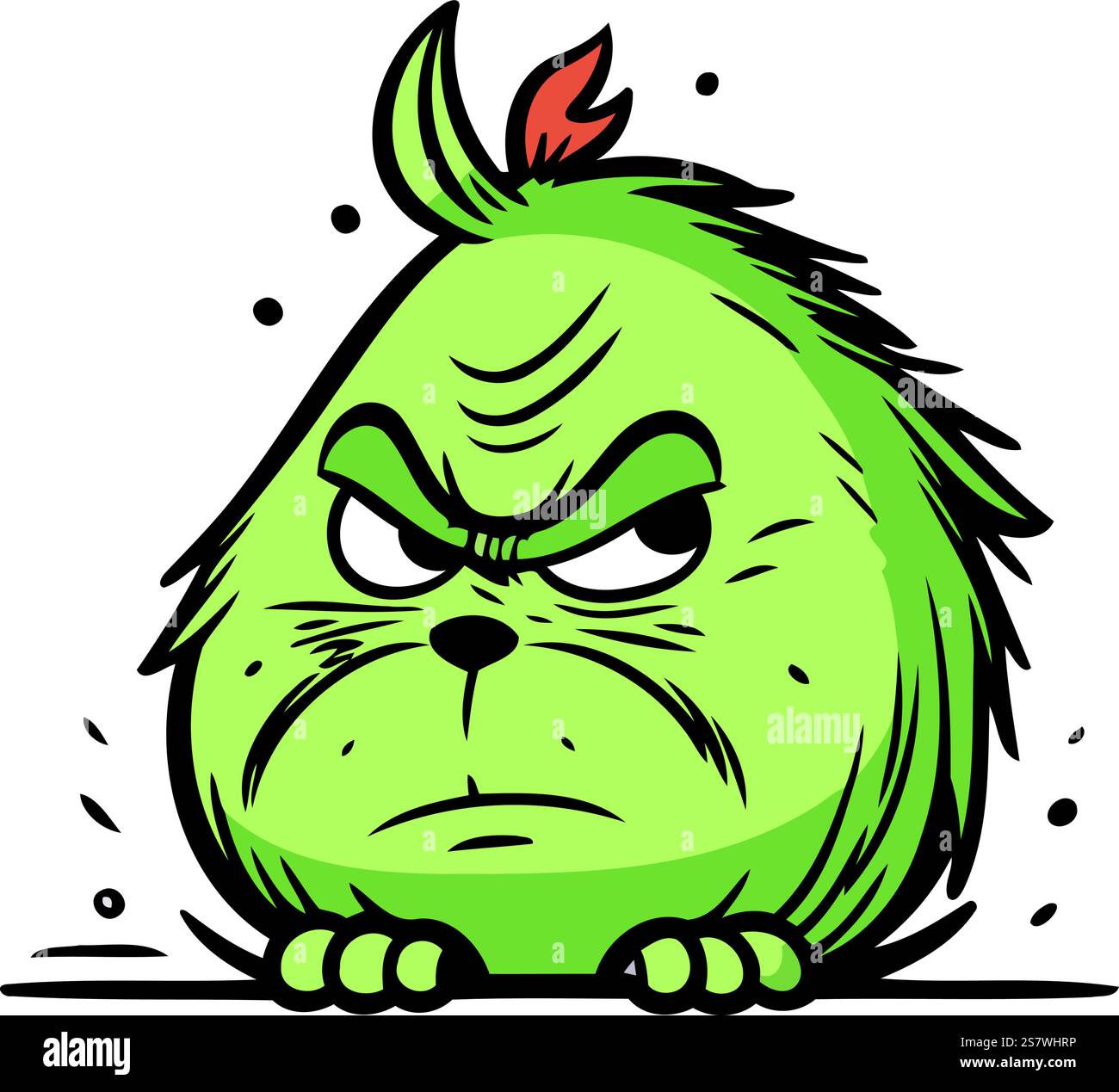 Angry Monster. Vector Illustration. Isolated on white background Stock ...