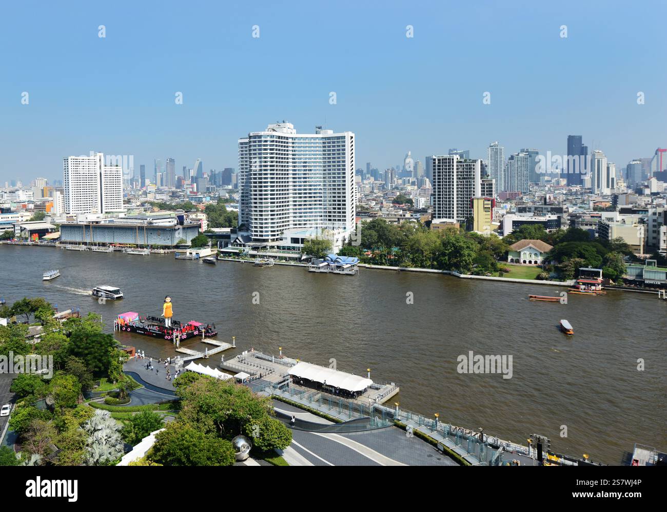 City views from the rooftop balcony at the Iconsiam shopping mall in ...
