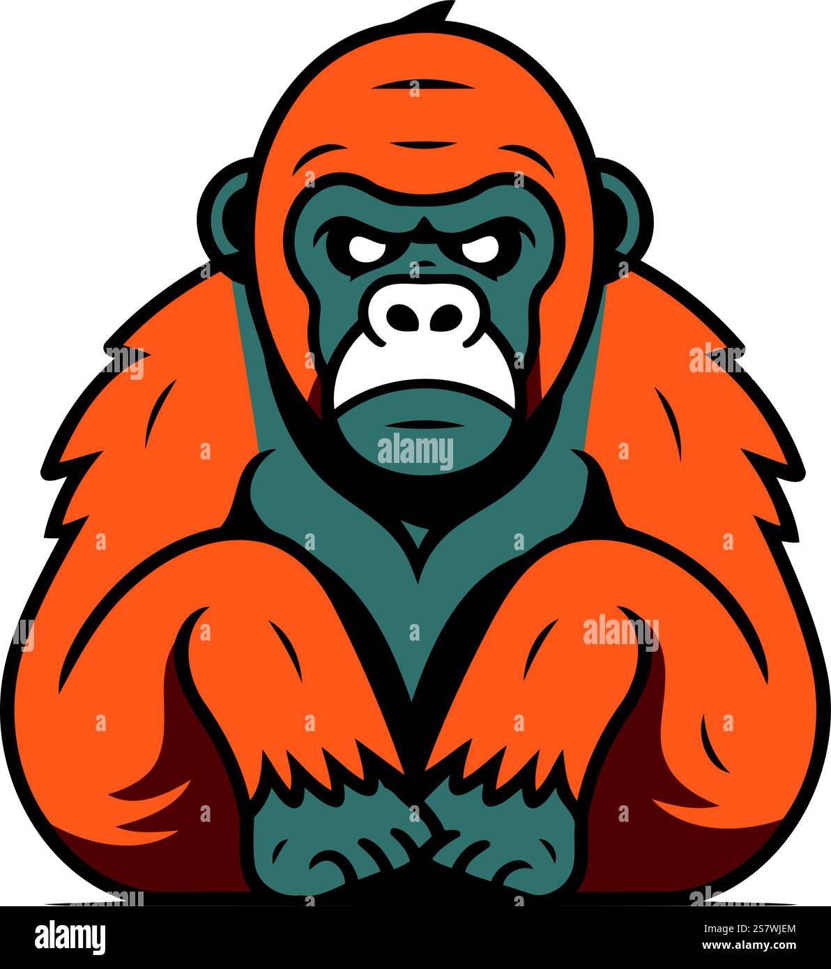 Gorilla. Vector illustration. Isolated on white background Stock Vector ...
