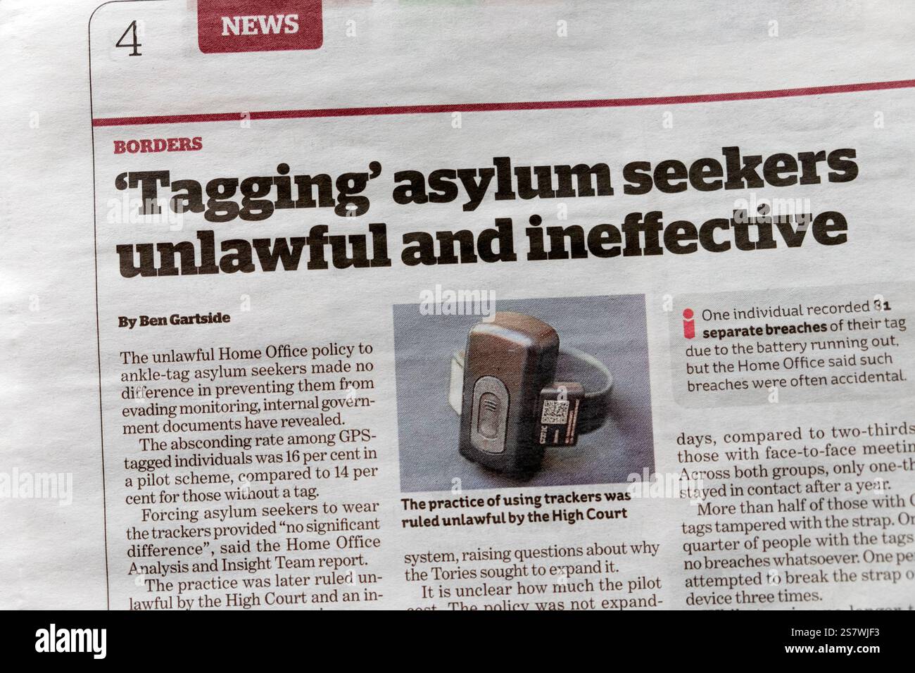 'Tagging' asylum seekers unlawful and ineffective' ipaper newspaper ...