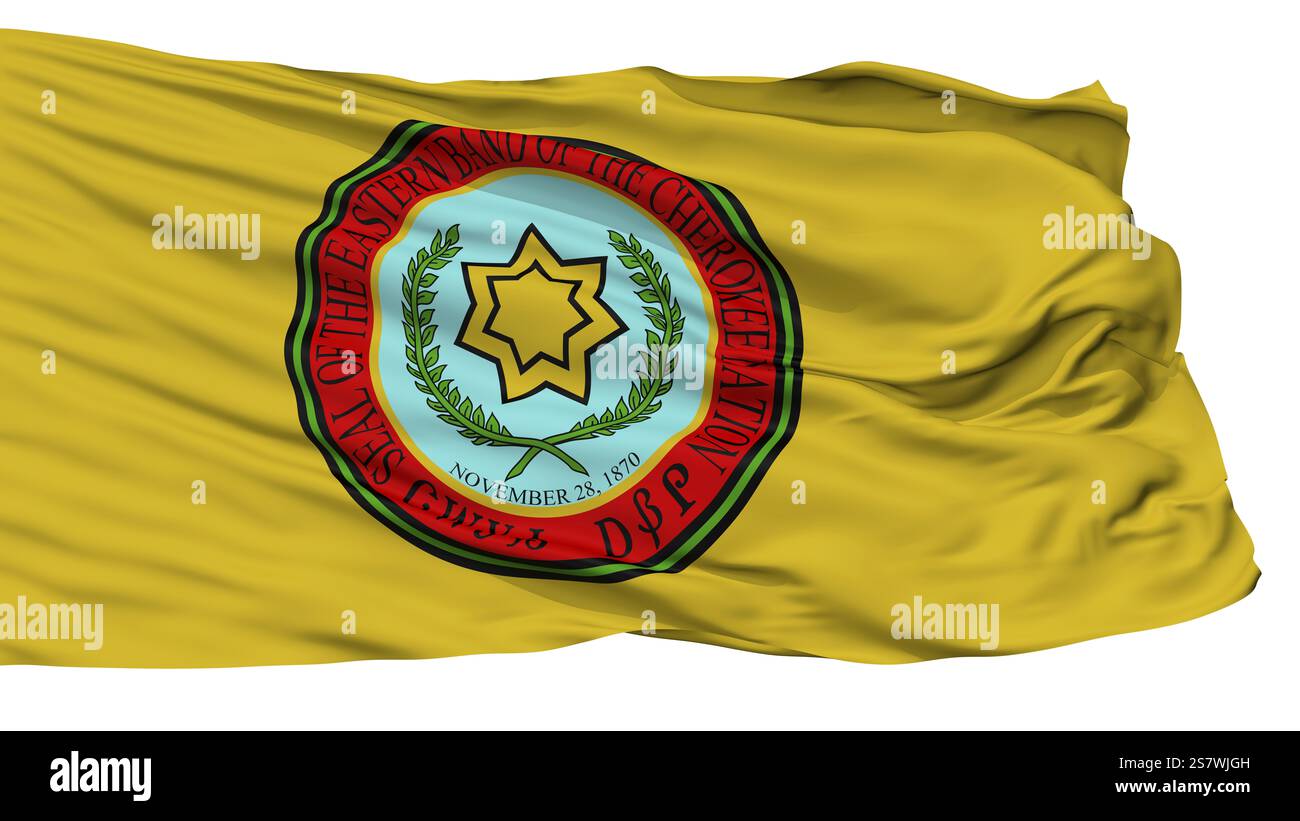 Eastern Band Cherokee Indian Flag, Isolated On White Background Stock ...