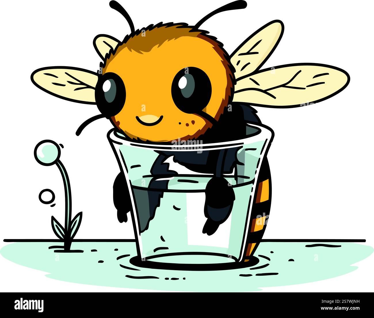 Bee water Cut Out Stock Images & Pictures - Alamy