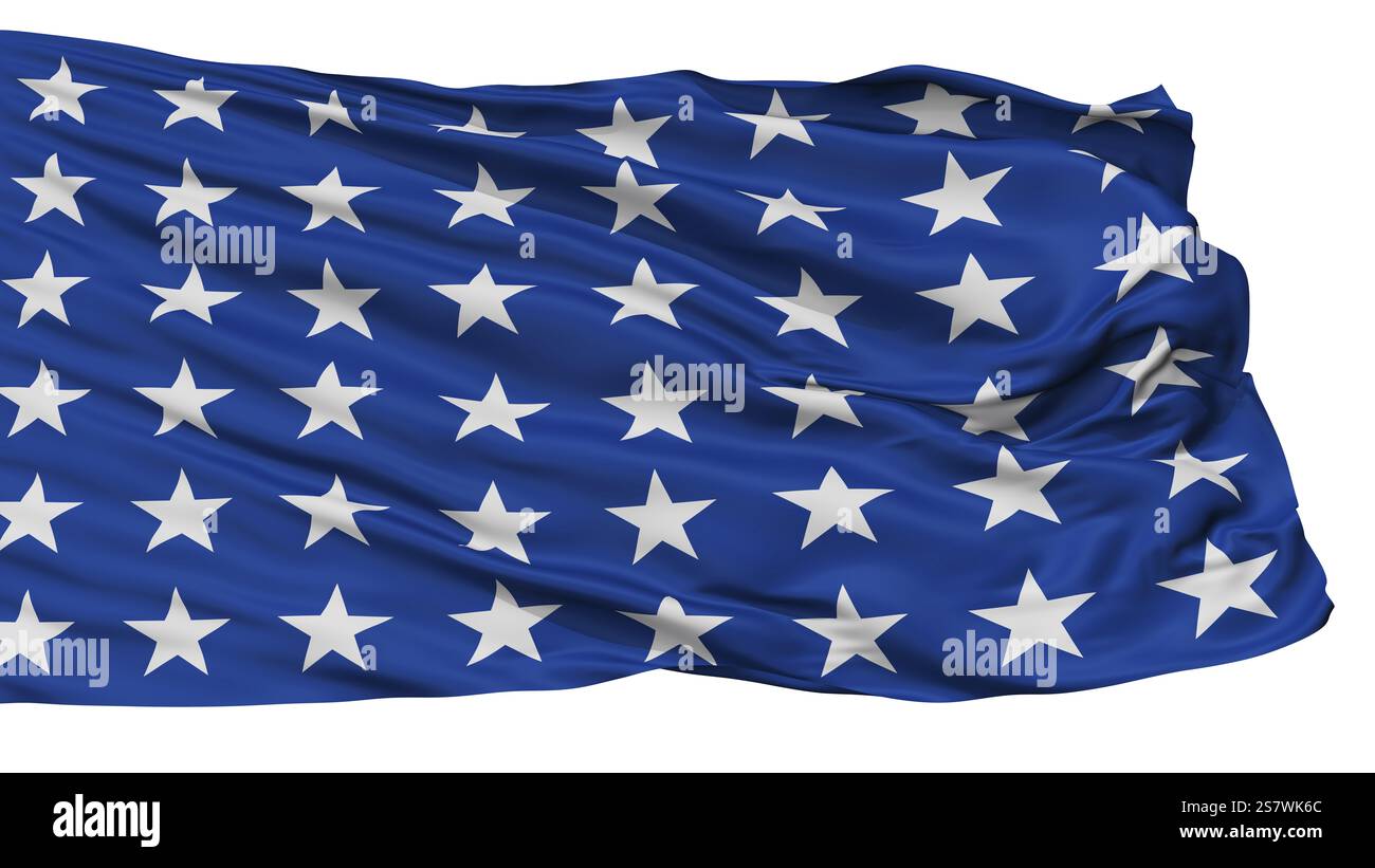 Us Naval Jack 48 Stars Flag, Isolated On White Background Stock Photo ...