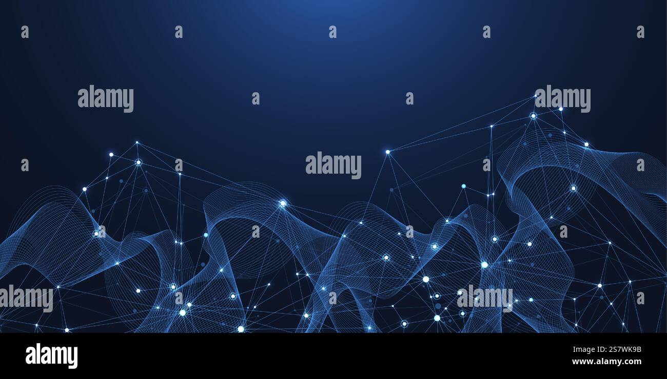 Global Network Connection Concept Big Data Visualization Social Network Communication In The