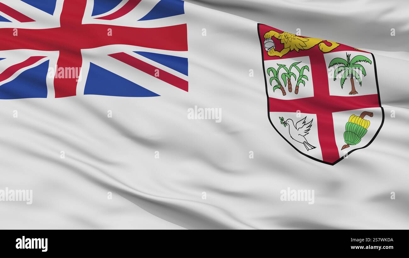 Naval Ensign Of Fiji Flag, Closeup View Stock Photo - Alamy