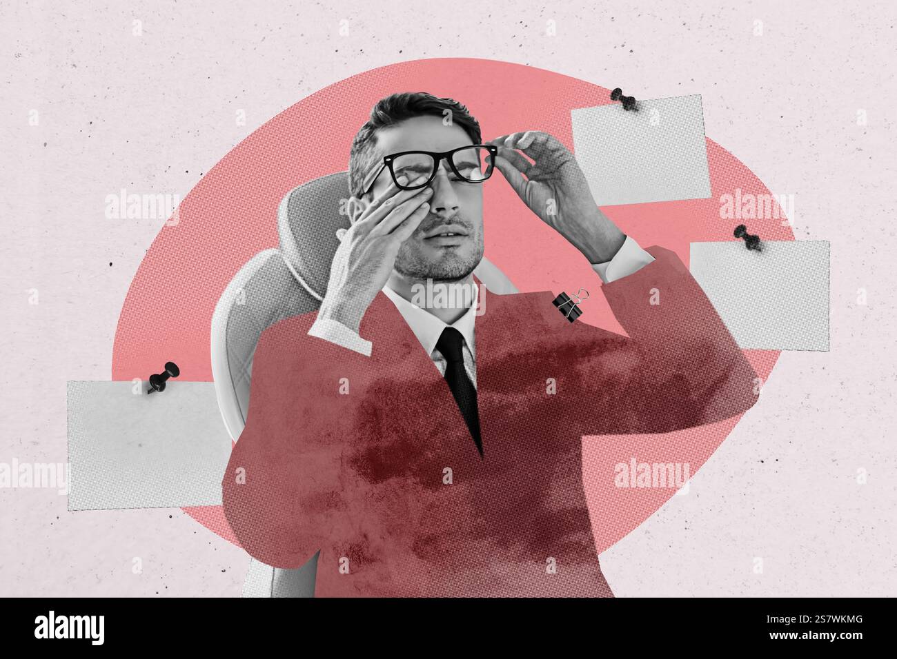 Poster trend sketch template 3D photo collage of young man uniform ...