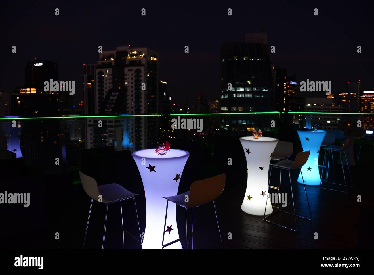The beautiful rooftop bar at the Solaria Nishitetsu Hotel on Sukhumvit ...