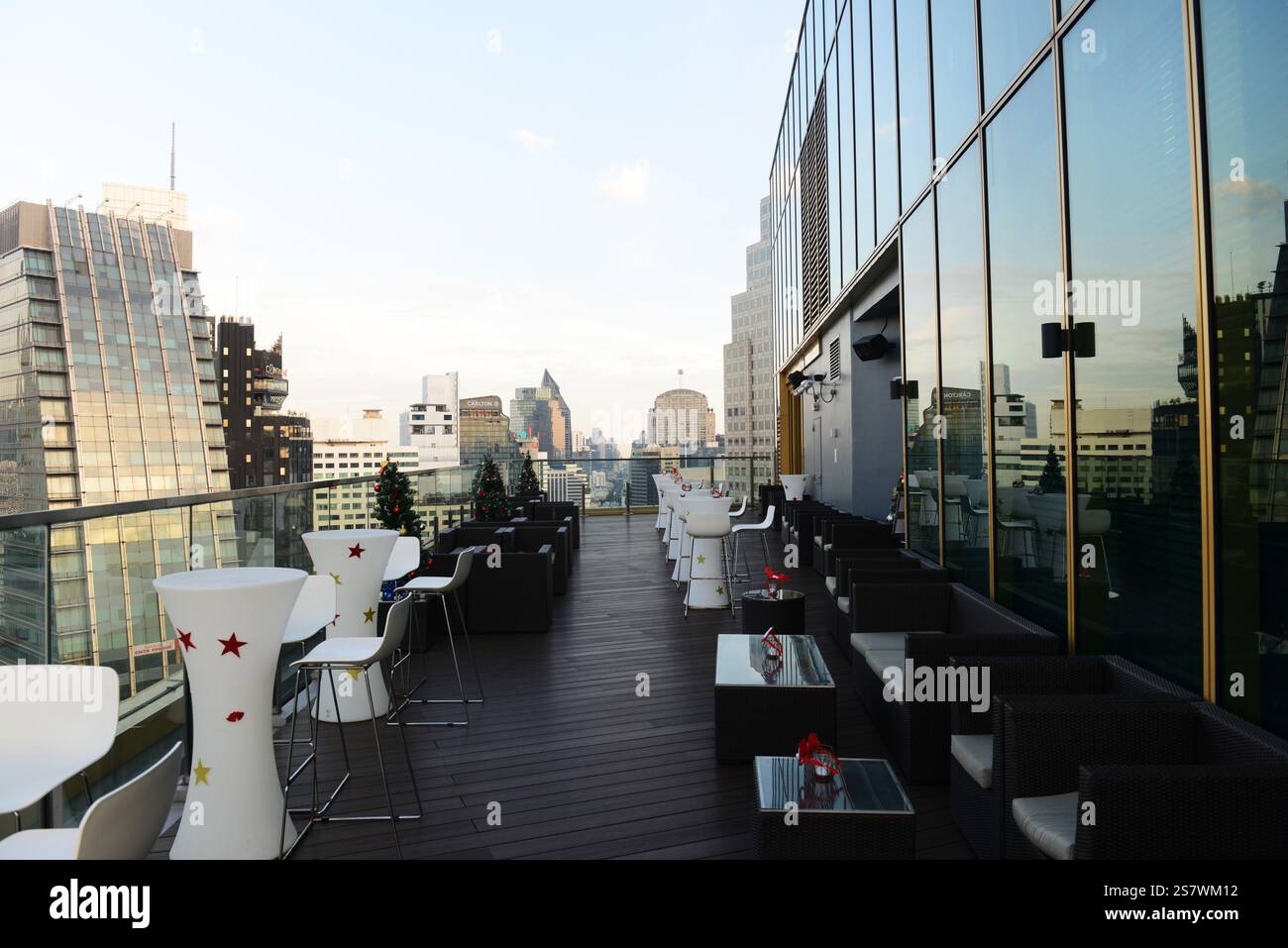 The beautiful rooftop bar at the Solaria Nishitetsu Hotel on Sukhumvit ...