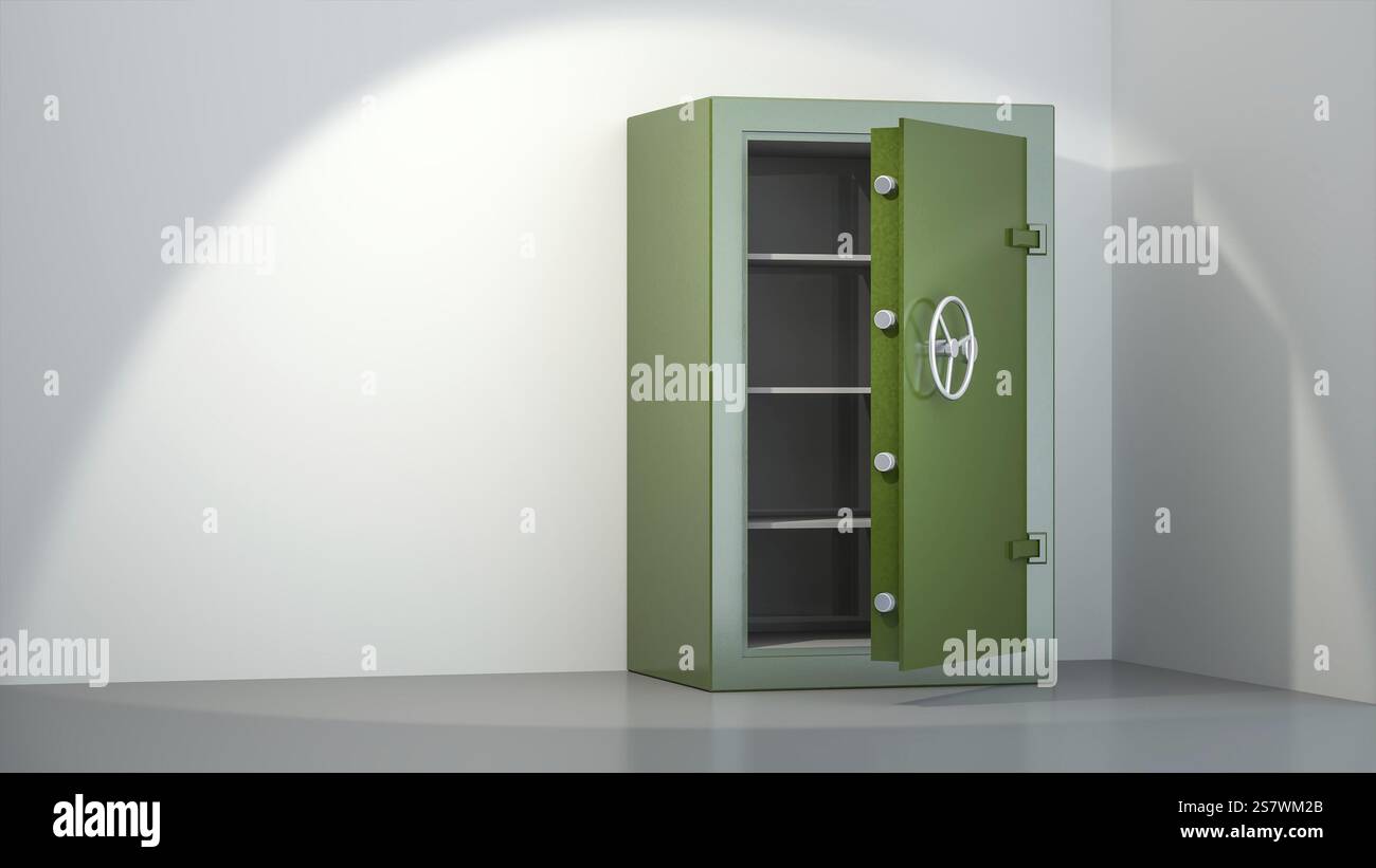 An image of an open empty safe Stock Photo - Alamy