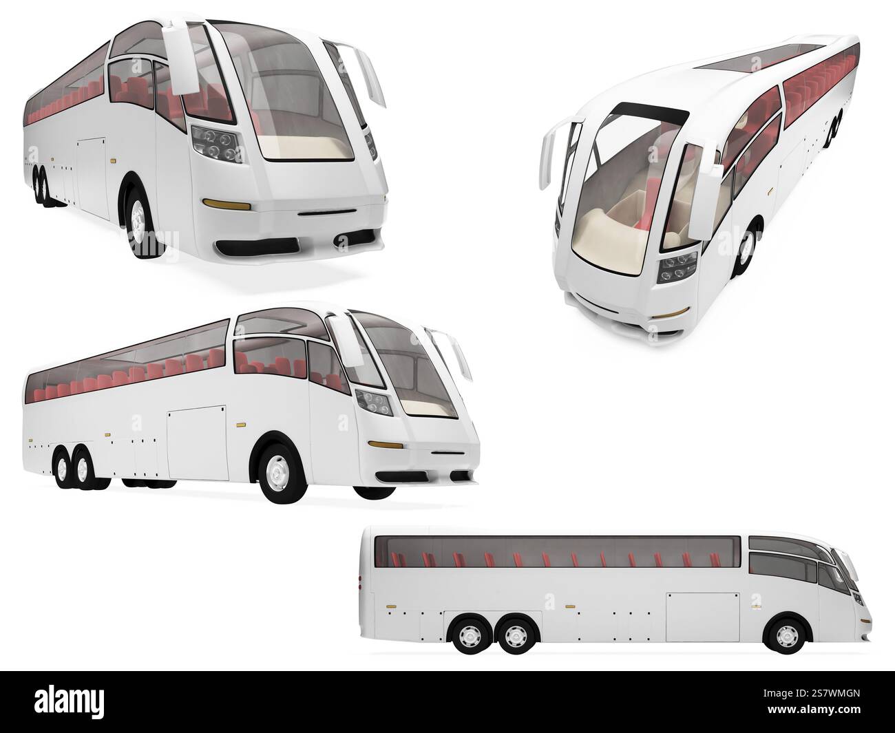 Isolated collection of concept bus Stock Photo - Alamy