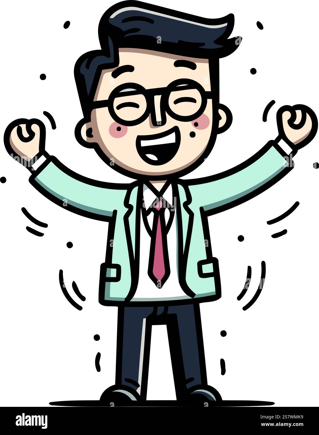 Businessman Celebrating Cartoon Vector Illustration Stock Vector Image ...