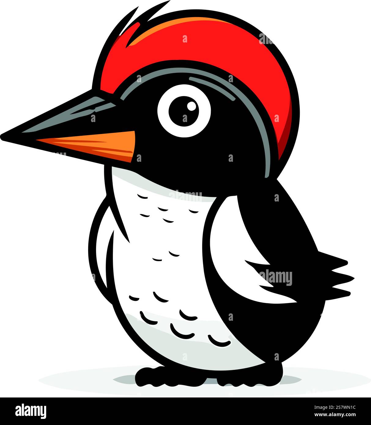 Cute Woodpecker Cartoon Mascot Character Vector Illustration Stock ...