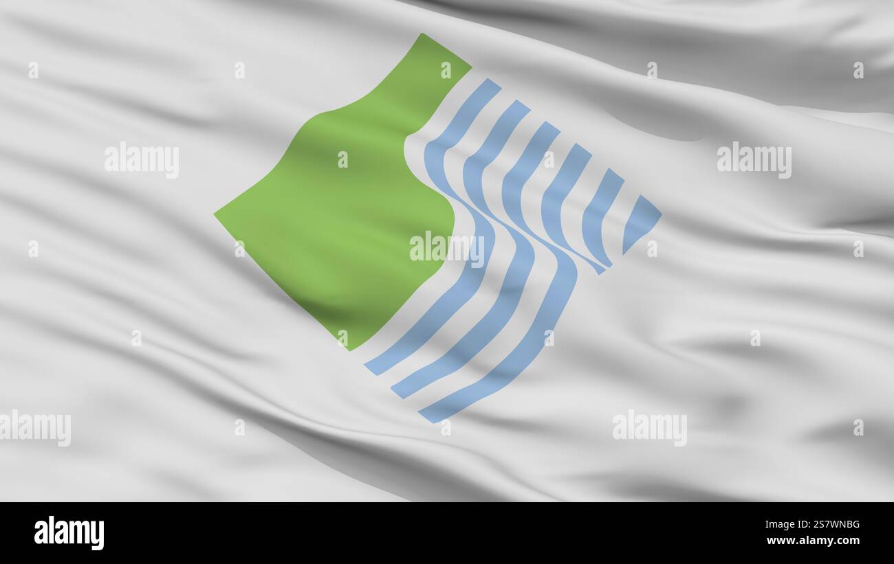 Saijo City Flag, Country Japan, Ehime Prefecture, Closeup View Stock ...