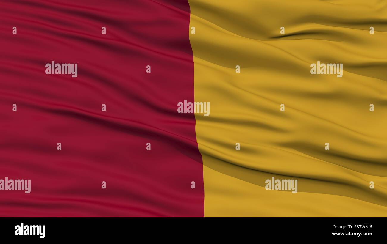 Closeup Rome City Flag, Capital City of Italy, Waving in the Wind Stock ...