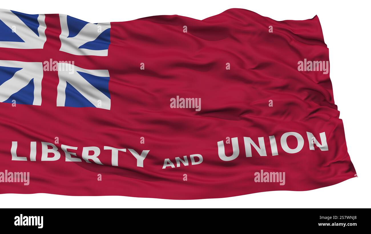 Isolated Taunton City Flag, City of Massachusetts State, Waving on ...