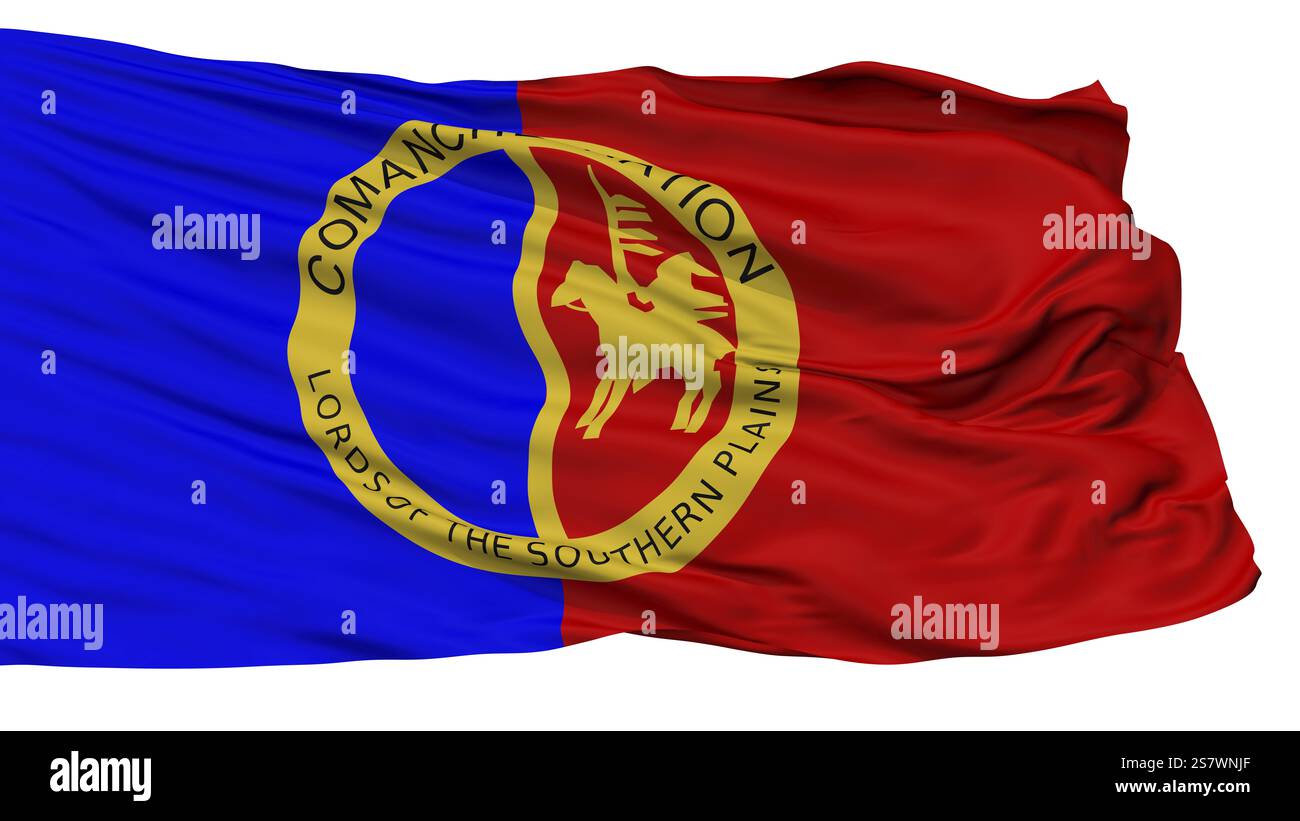 Comanche Nation Indian Flag, Isolated On White Background Stock Photo ...