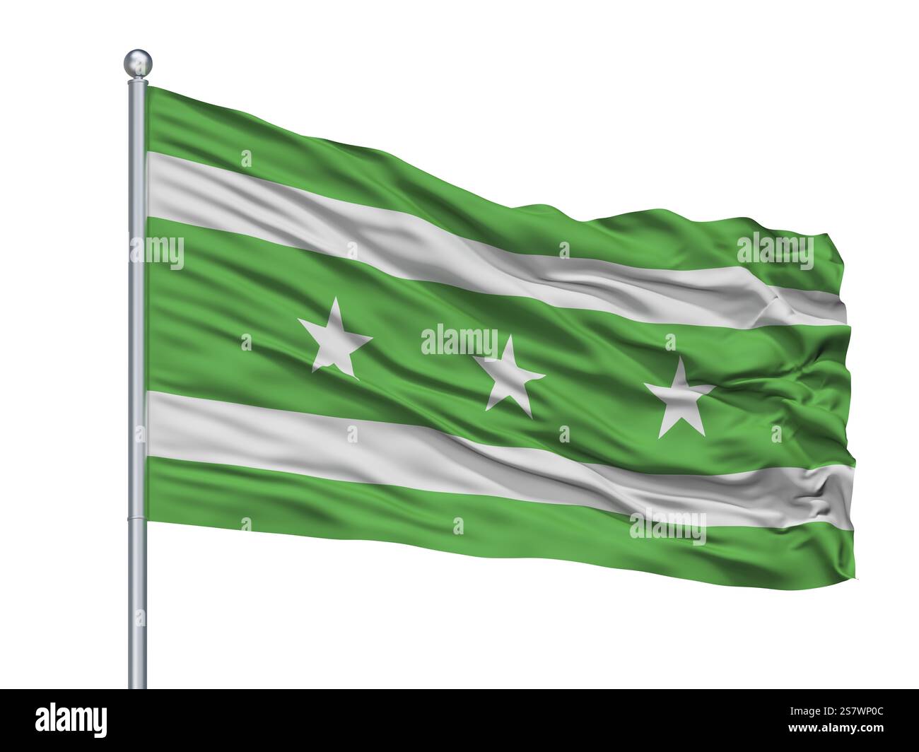 Encino City Flag On Flagpole, Country Colombia, Santander Department ...