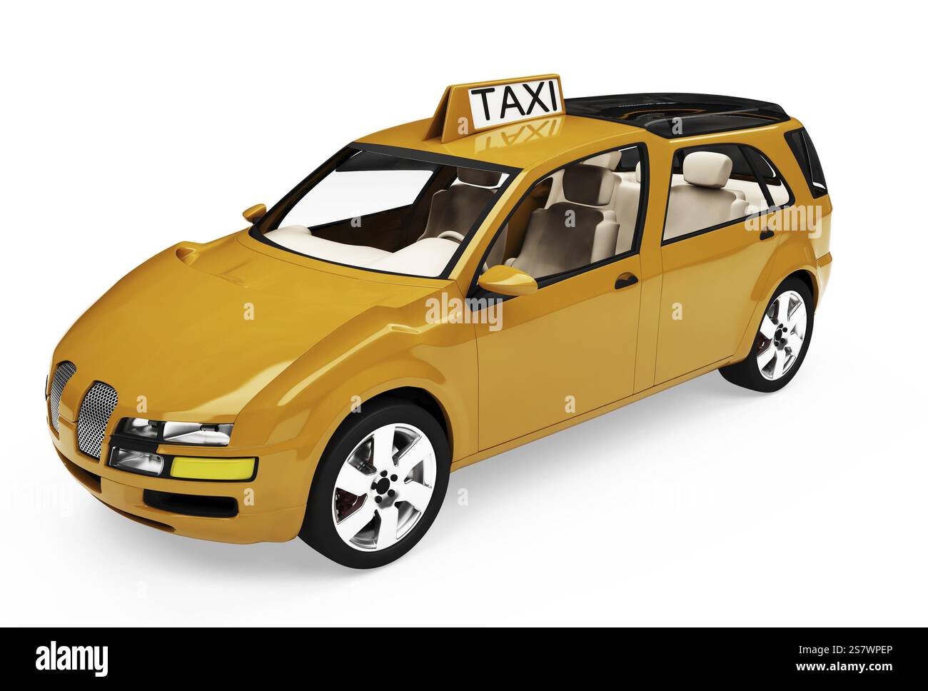 Isolated taxi cab over white background Stock Photo - Alamy