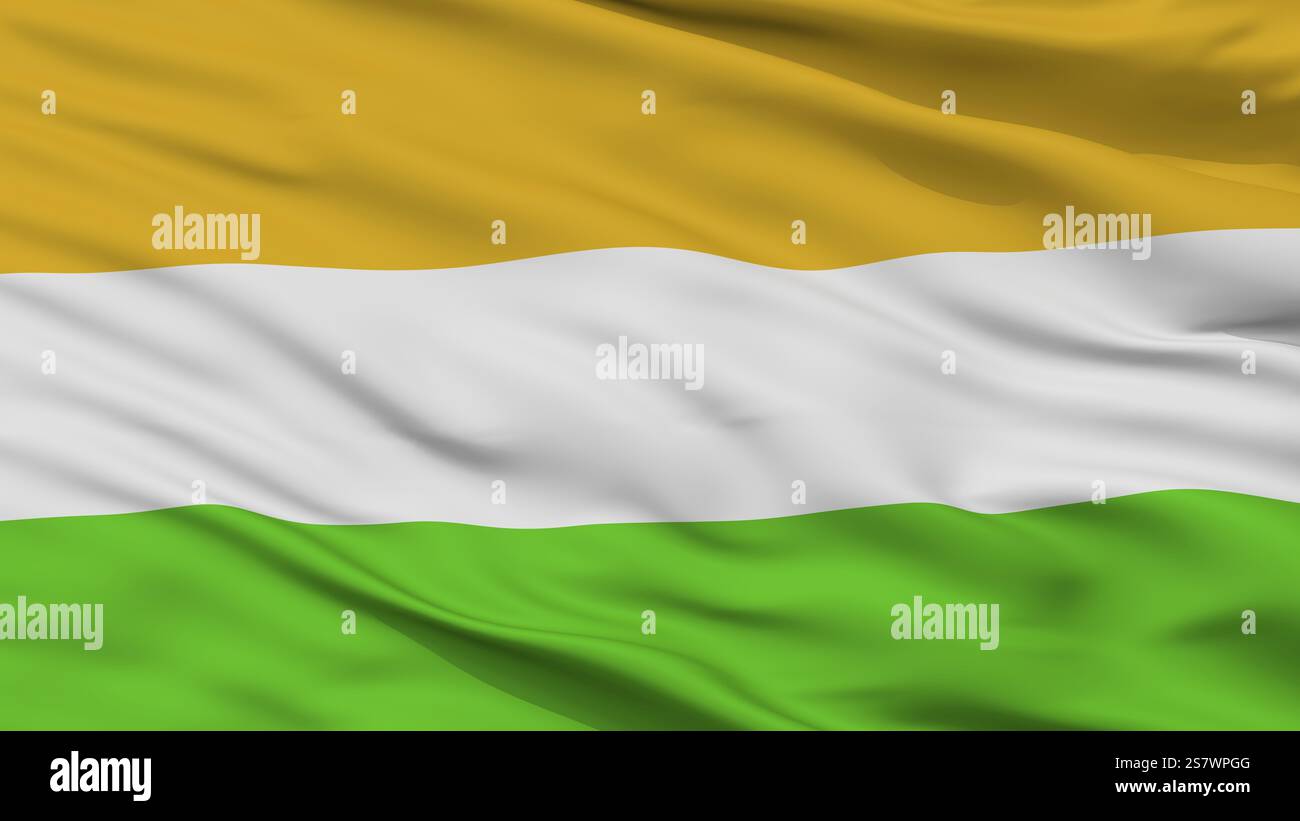 Acacias City Flag, Country Colombia, Meta Department, Closeup View, 3D ...
