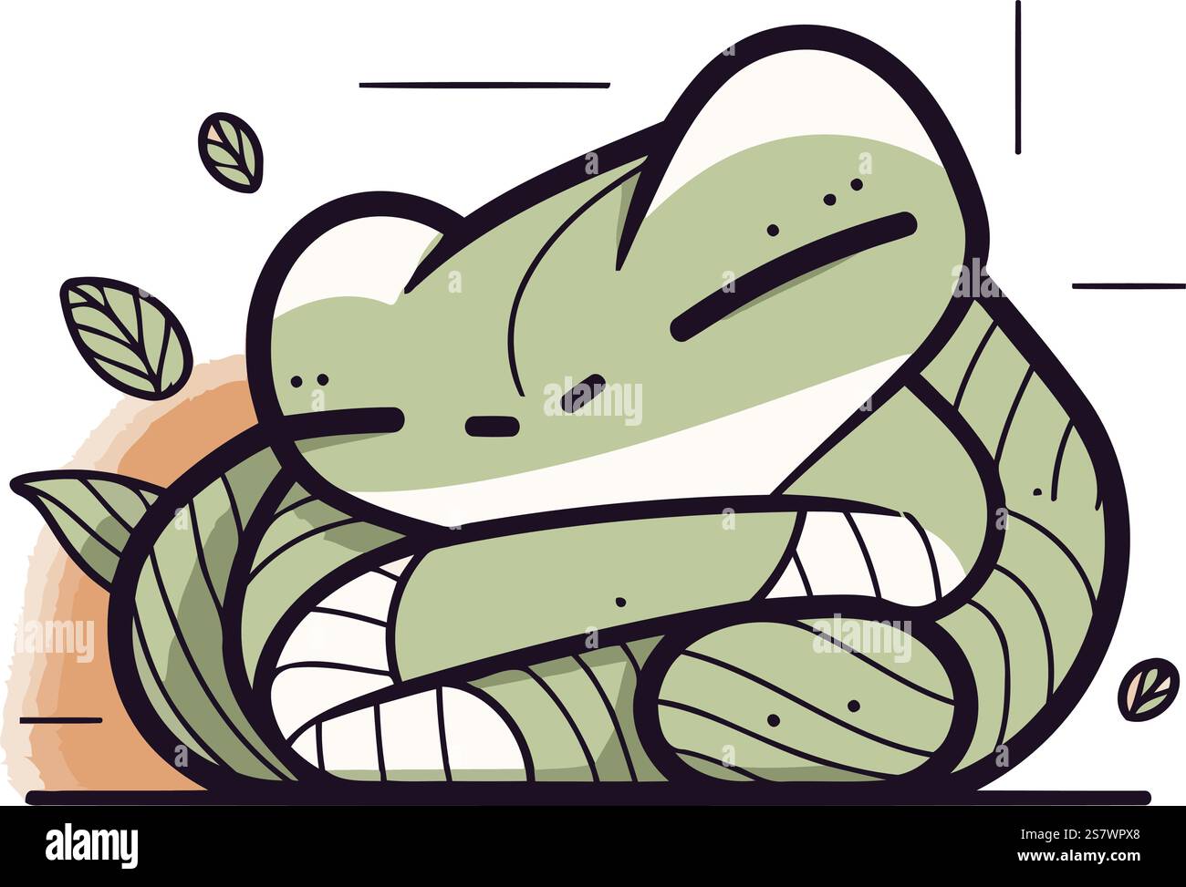 Cute frog. Hand drawn vector illustration in cartoon comic style Stock ...