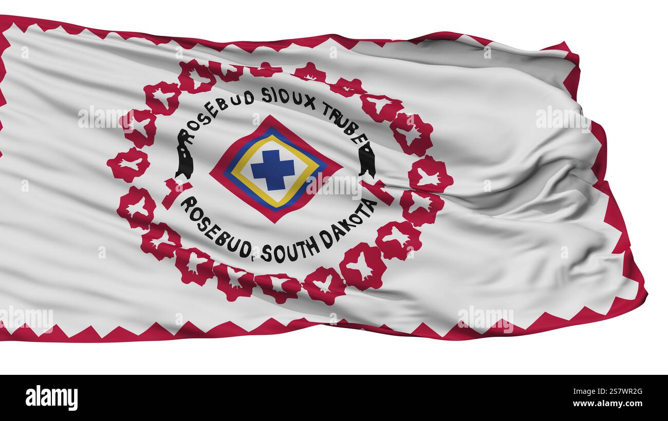 Rosebud Reservation Indian Flag, Isolated On White Background Stock ...