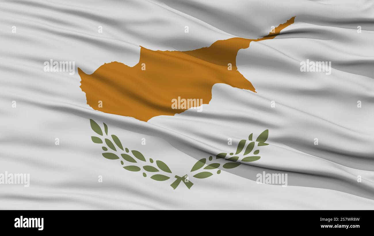 Closeup Cyprus Flag, Waving in the Wind, High Resolution Stock Photo ...