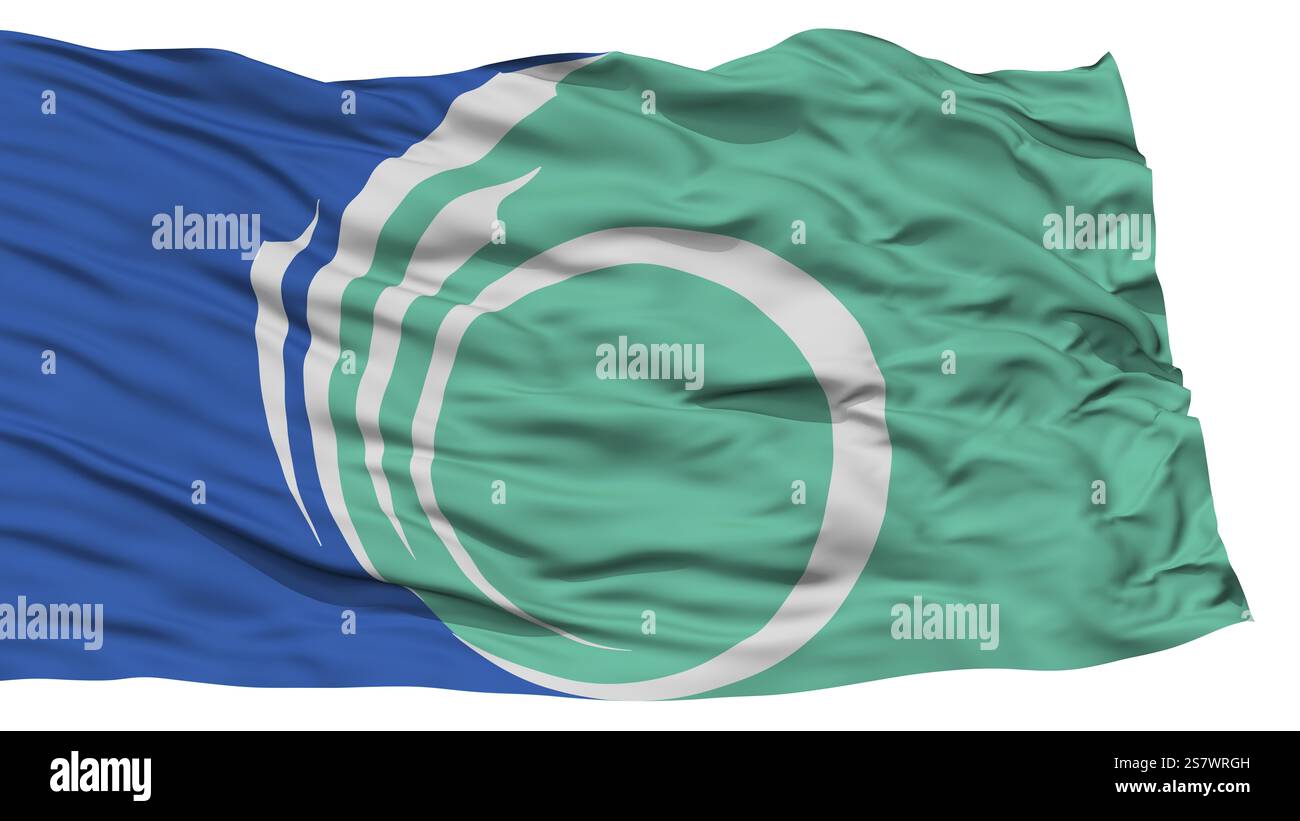 Isolated Ottawa City Flag, Capital City of Canada, Waving on White ...