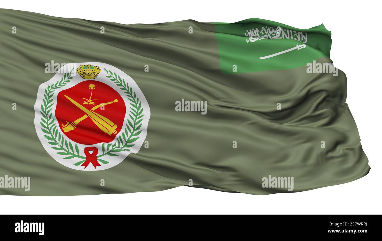 Royal Saudi Air Defense Forces Flag, Isolated On White Background Stock ...
