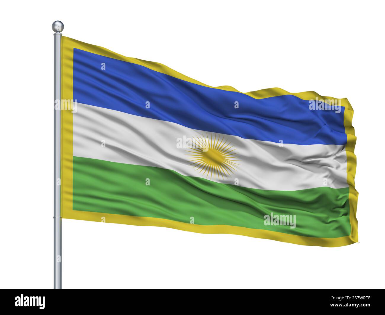 Mocoa City Flag On Flagpole, Country Colombia, Putumayo Department ...