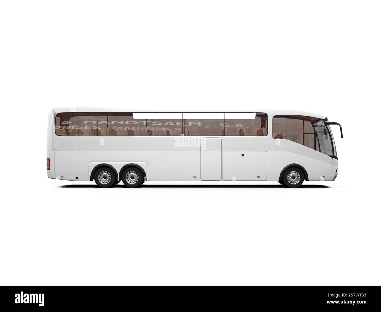 Isolated bus on white background Stock Photo - Alamy