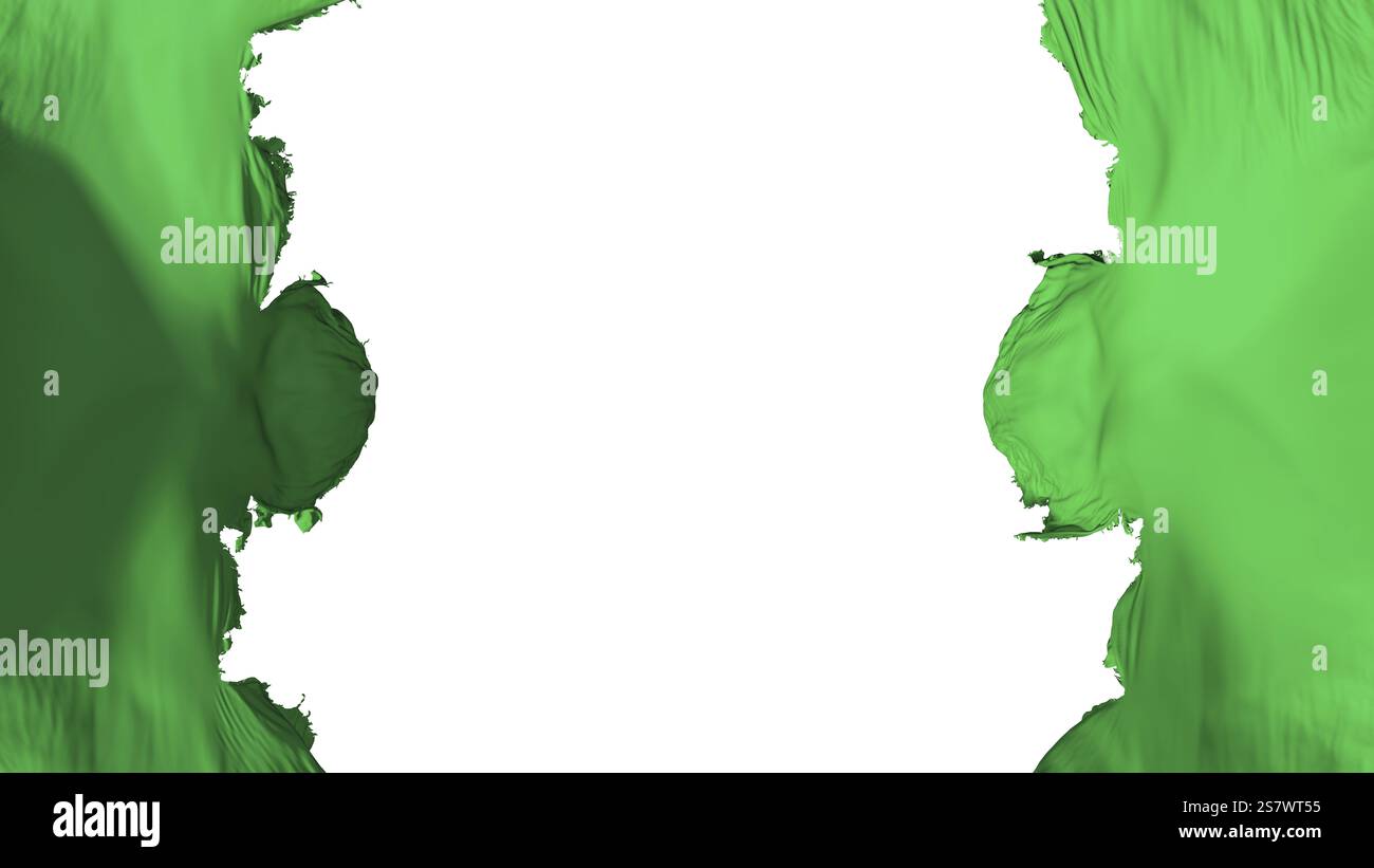 Blasted Green color flag, against white background, 3d rendering Stock ...