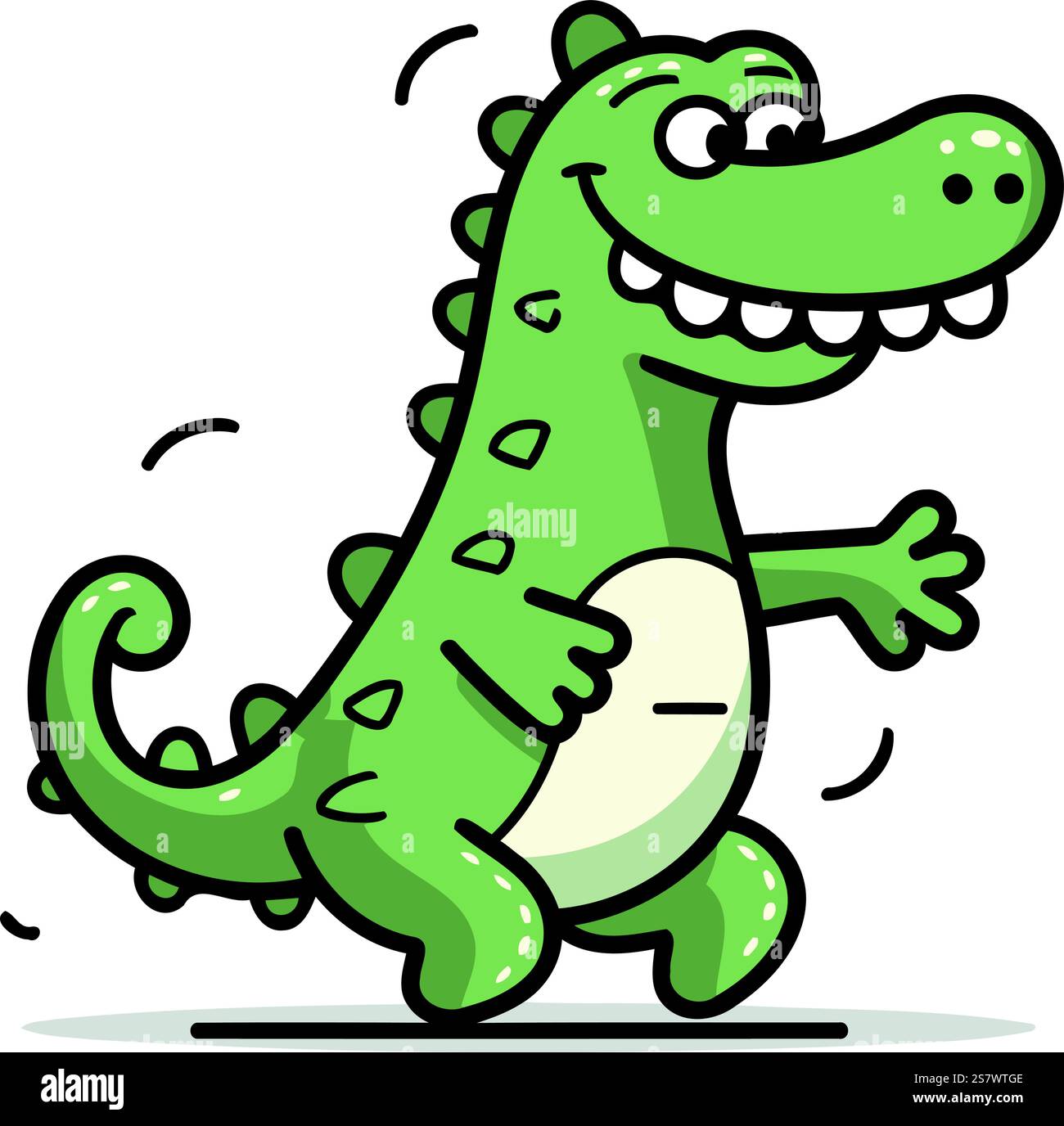 Crocodile running vector illustration. Cartoon crocodile character ... Crocodile running vector illustration. Cartoon crocodile character ...