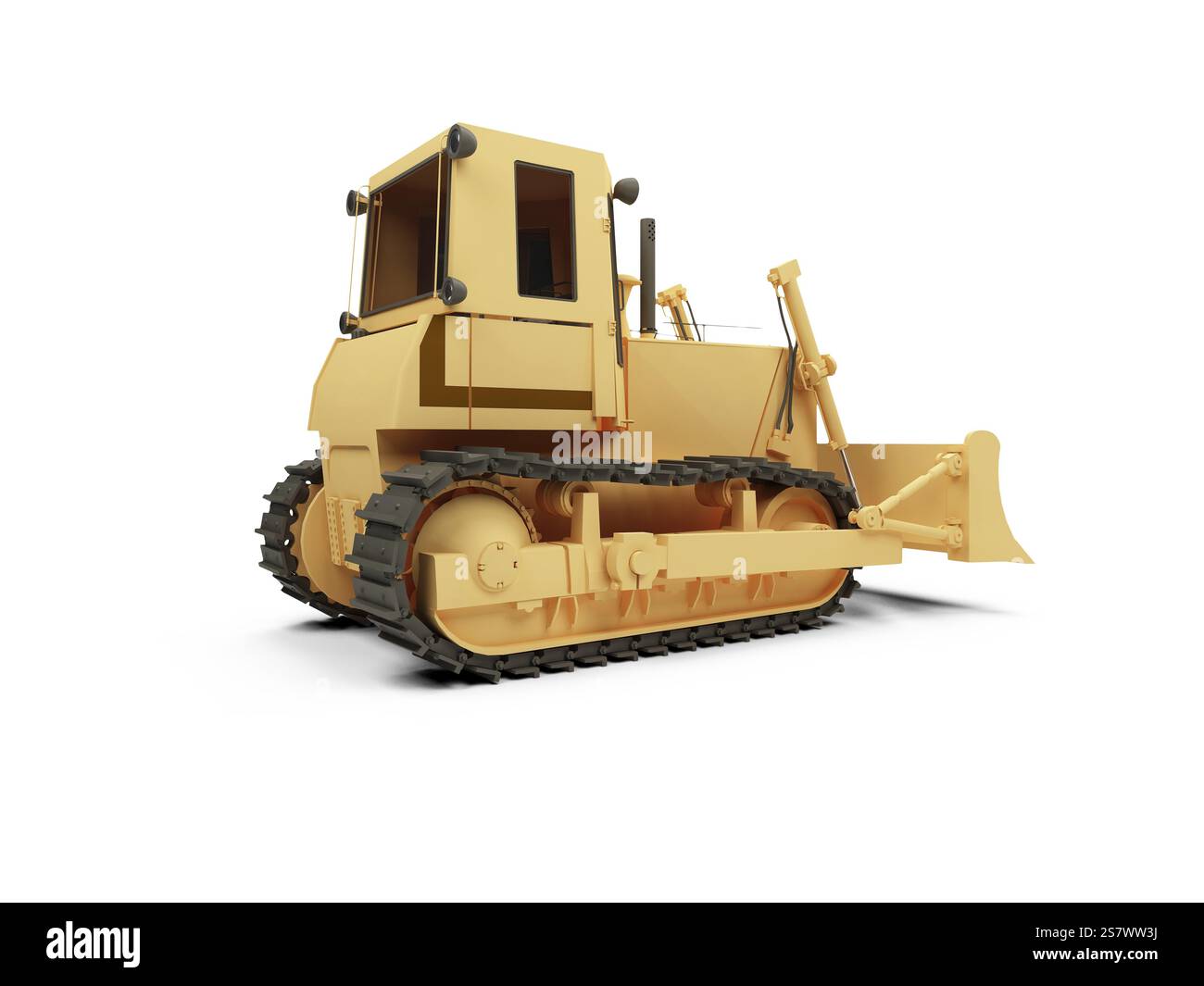 Isolated earth moving machine on a white background Stock Photo - Alamy