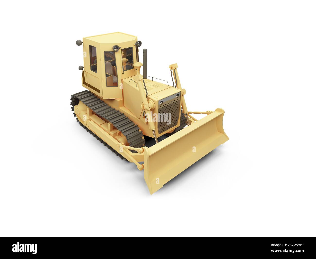 Isolated earth moving machine on a white background Stock Photo - Alamy
