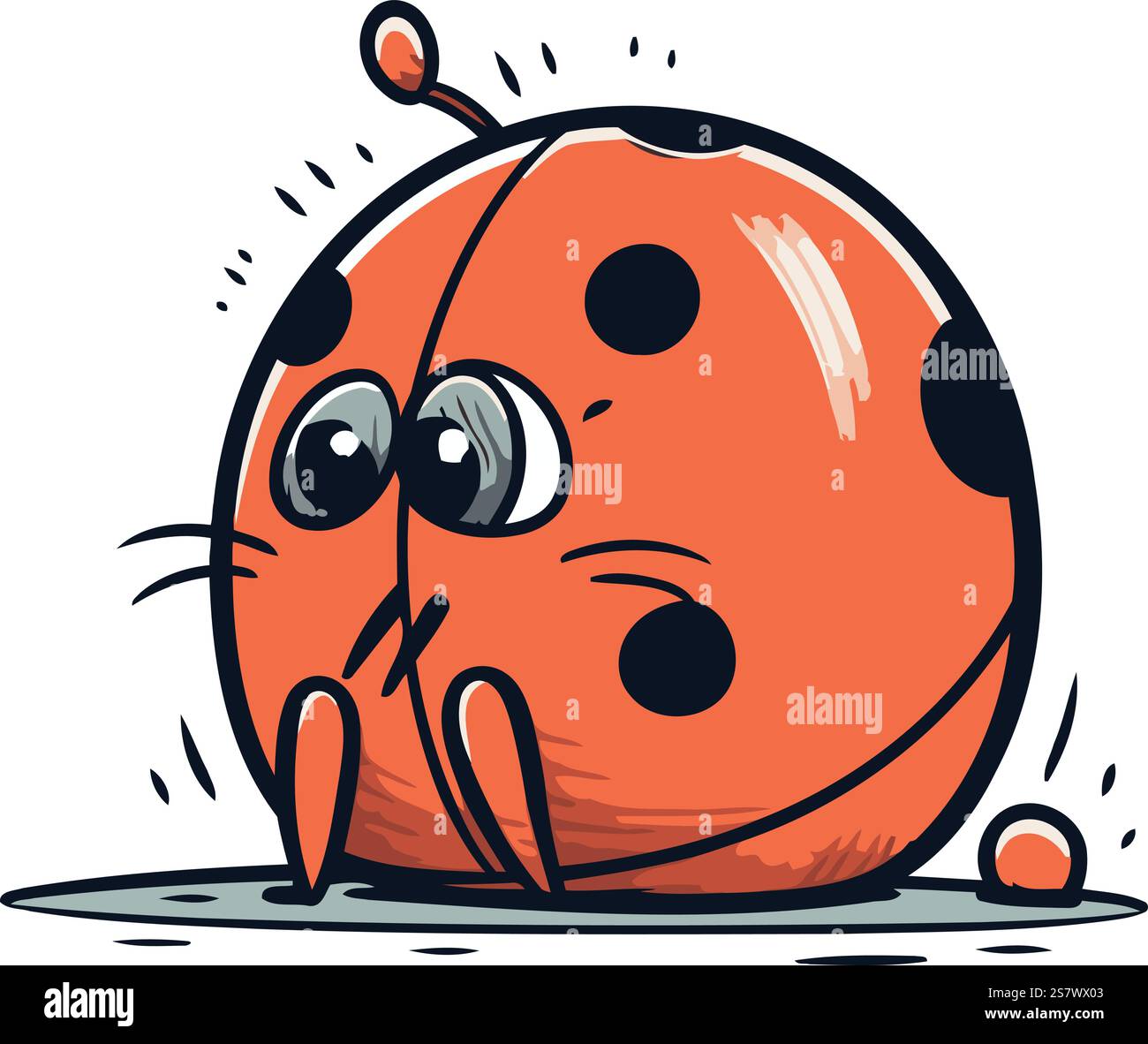 Cartoon ladybug. Vector illustration. Isolated on white background ...