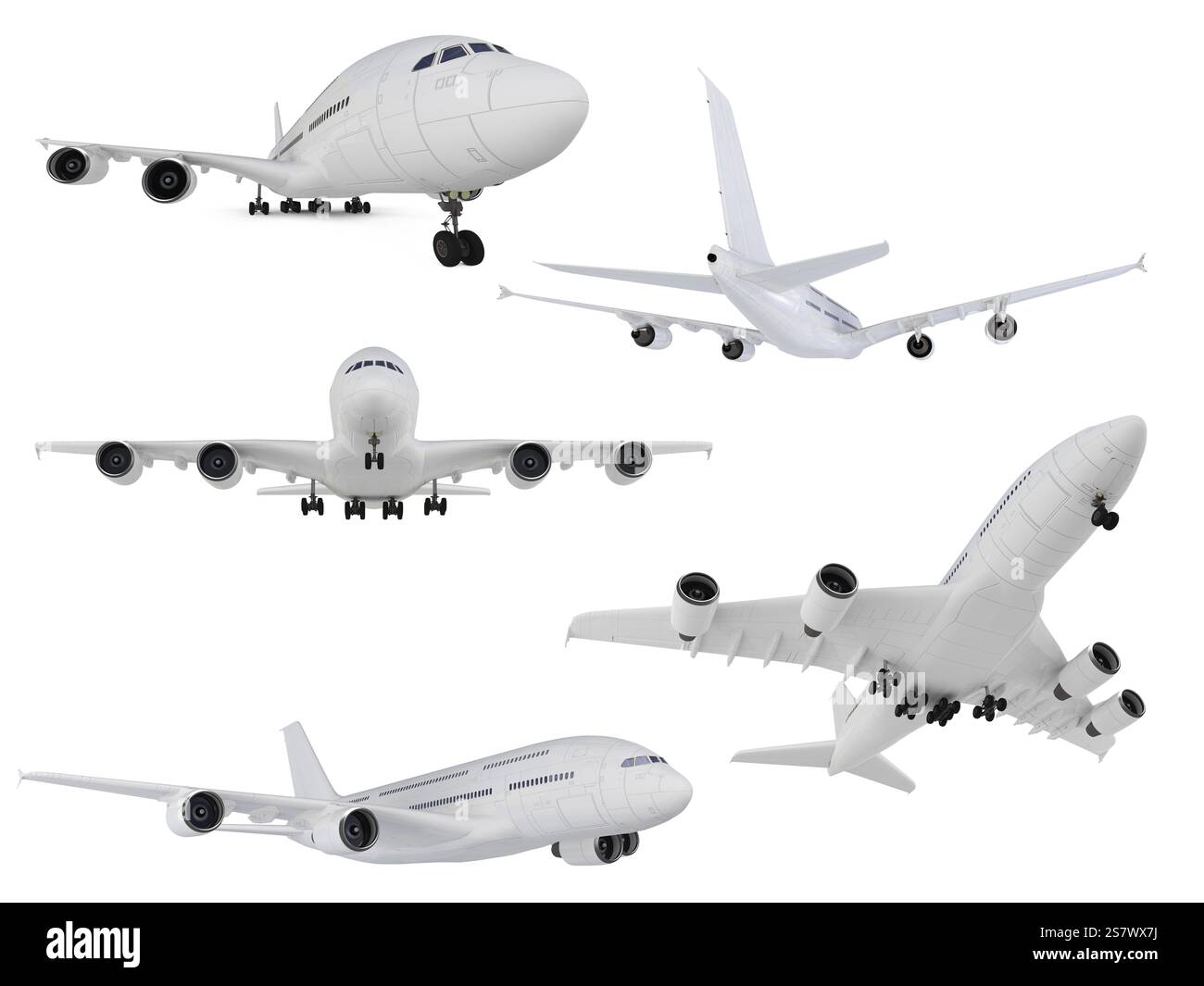 Isolated collection of airplane Stock Photo - Alamy