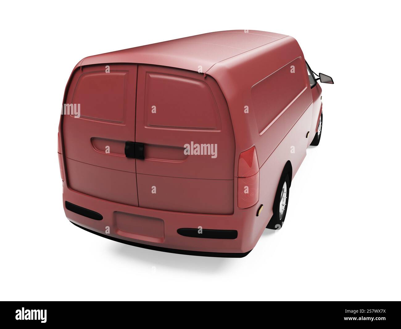Isolated future cargo van front view over white background Stock Photo ...