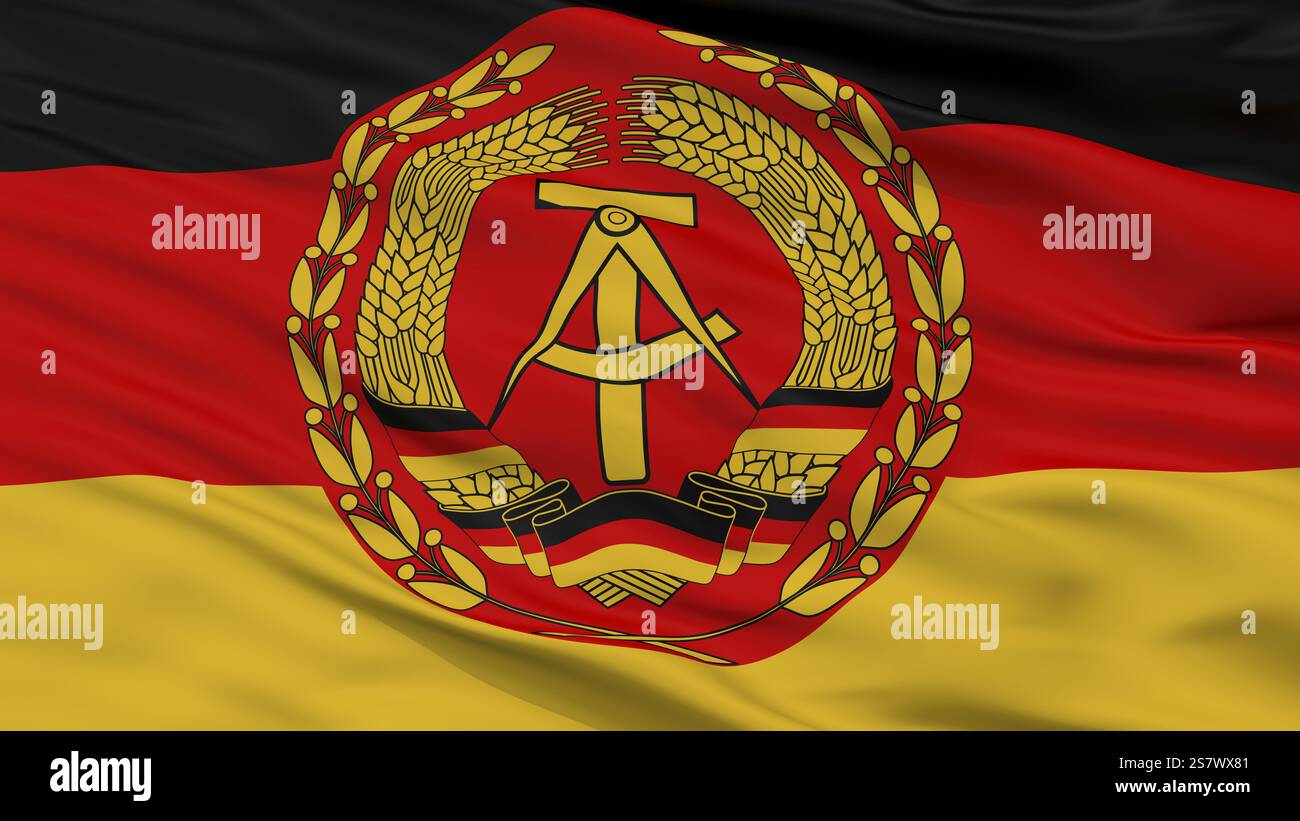 Nva East Germany Flag, Closeup View Stock Photo - Alamy